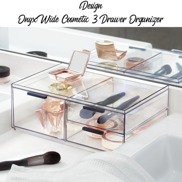 Idesign | Storage & Organization | Onyx Wide Cosmetic Organizer Clear ...
